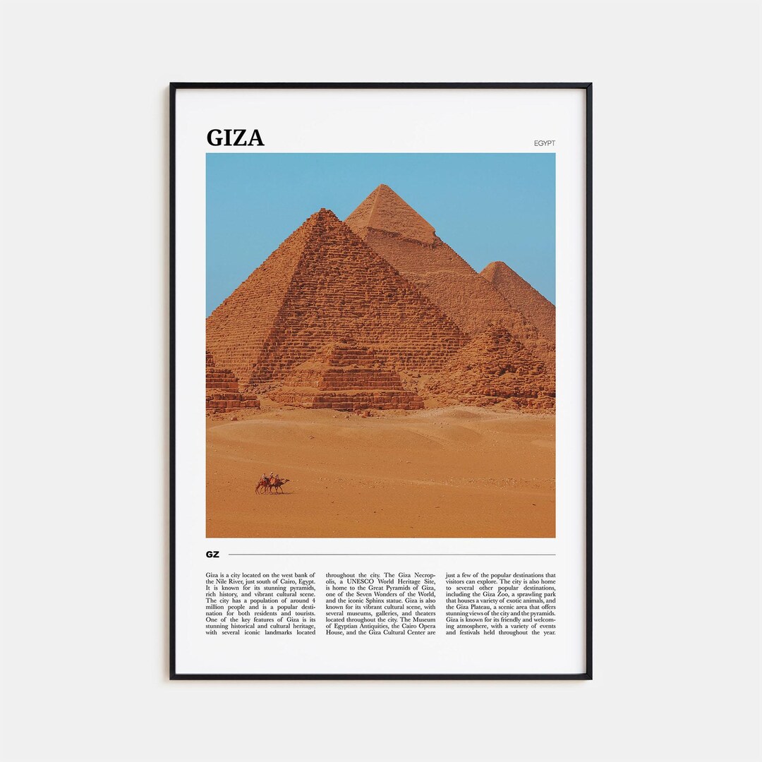 Giza Travel Poster, Giza Wall Art, Giza Poster Print, Giza Photo, Giza ...