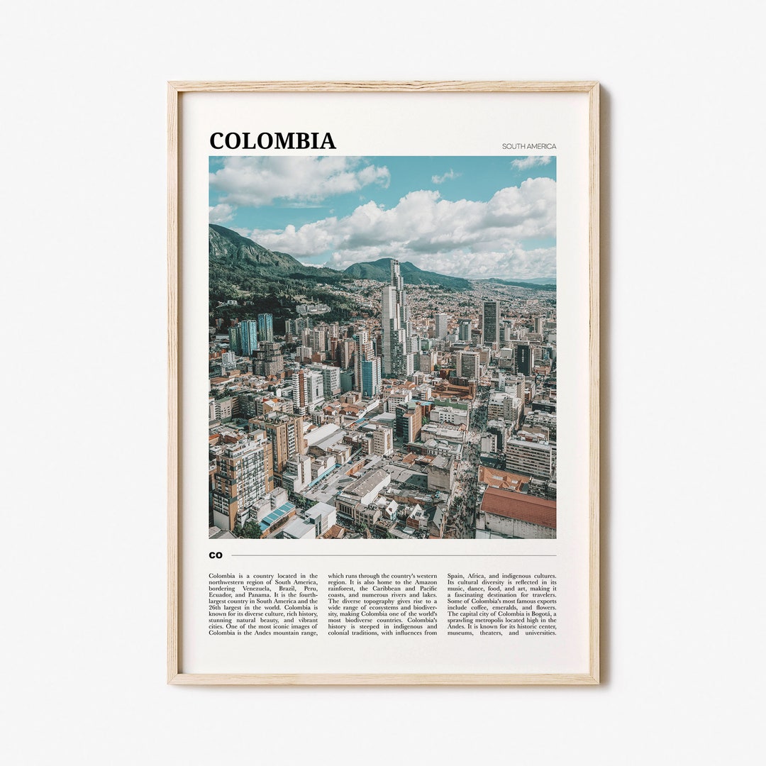Colombia Travel Poster No 1, Colombia Wall Art, Colombia Poster Print ...
