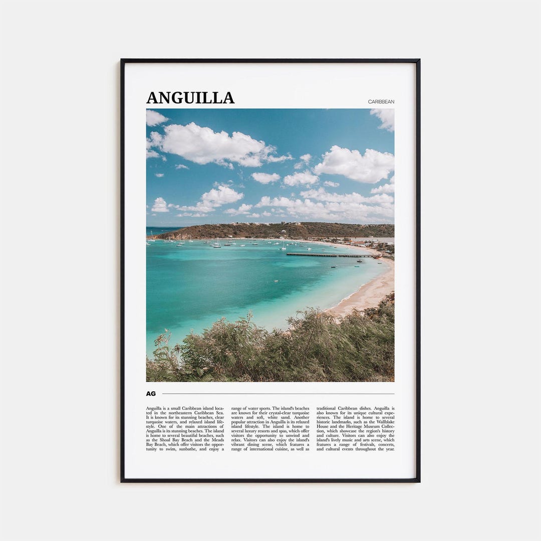 Anguilla Travel Poster, Anguilla Wall Art, Anguilla Poster Print ...