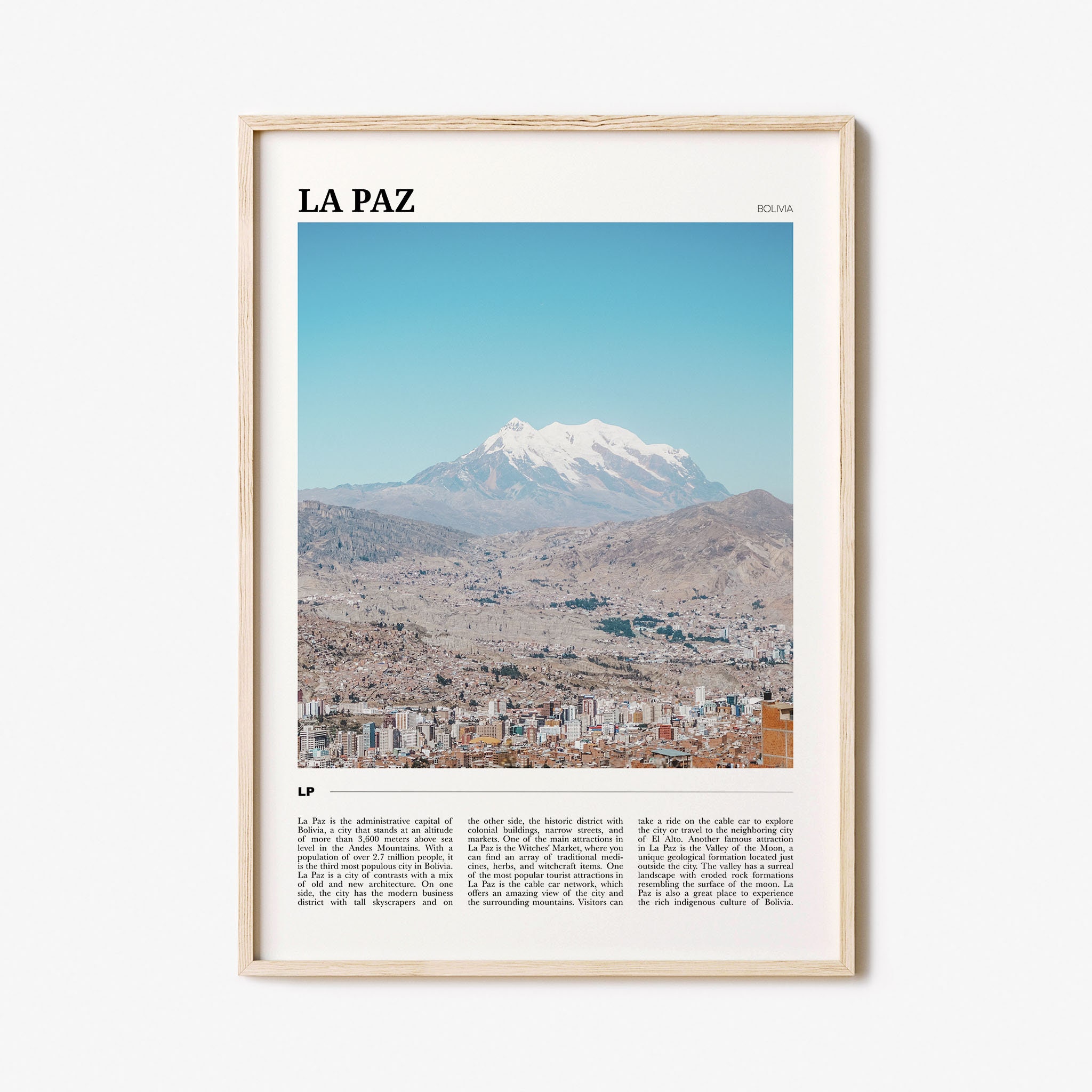 La Paz Travel Poster La Paz Wall Art La Paz Poster Print La - Etsy