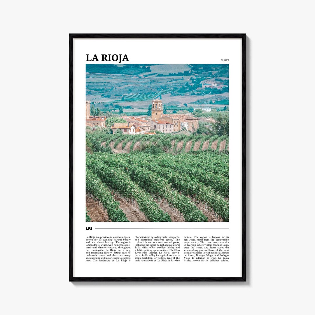 La Rioja Travel Poster, La Rioja Wall Art, La Rioja Poster Print, La ...