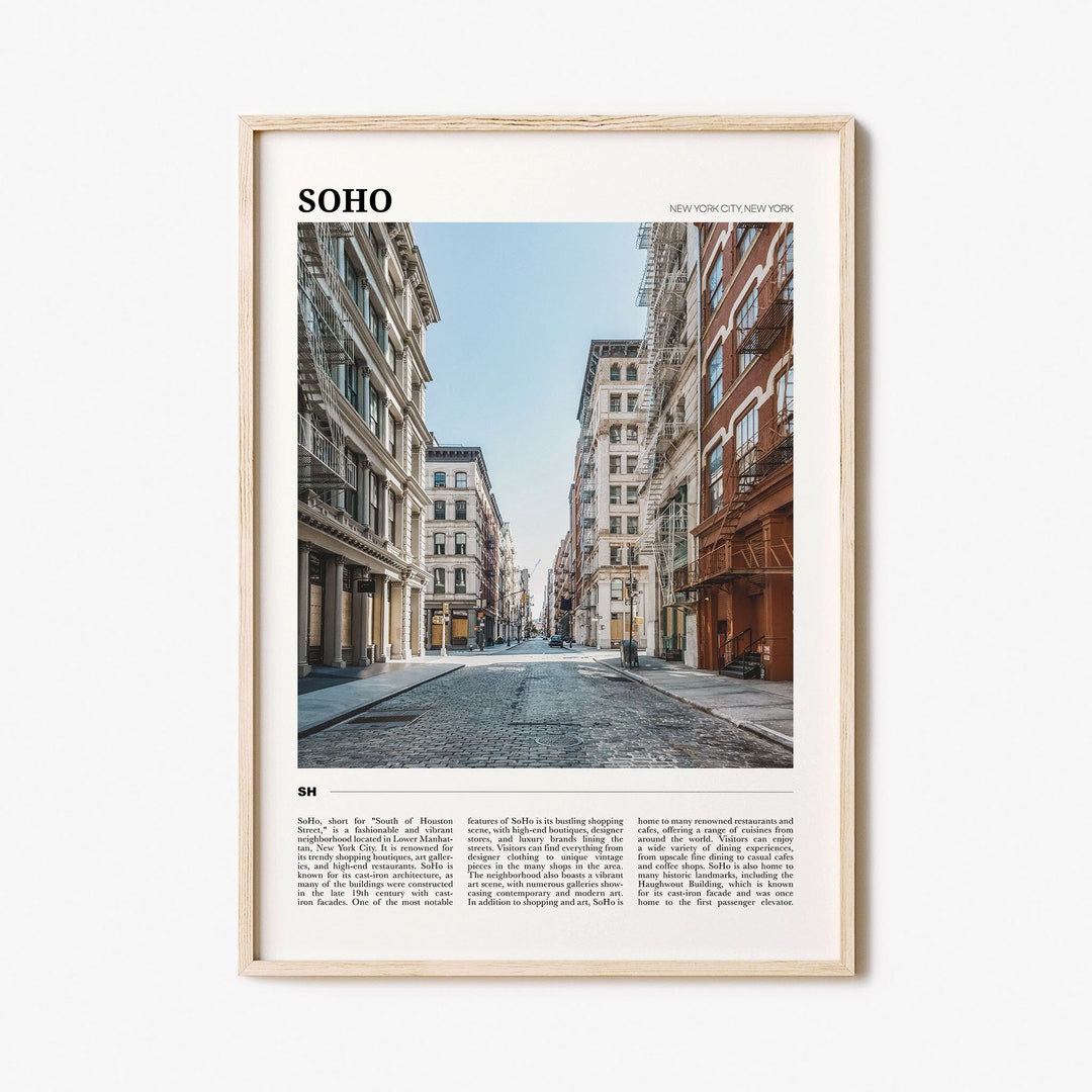 Soho Travel Poster, Soho Wall Art, Soho Poster Print, Soho Photo, Soho ...