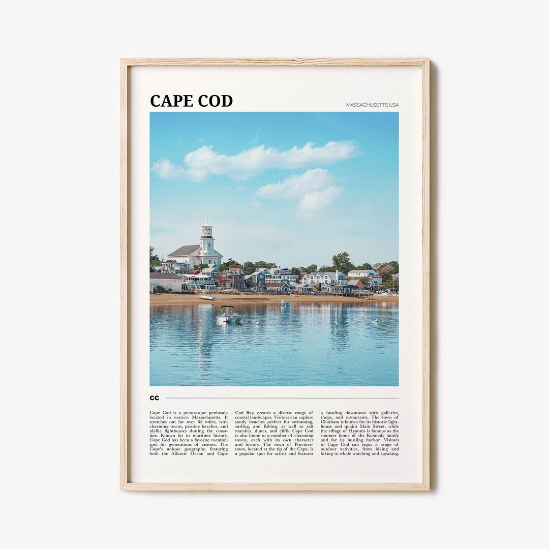 Cape Cod Travel Poster No 2, Cape Cod Wall Art, Cape Cod Poster Print ...