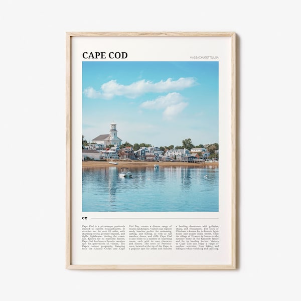 Cape Cod Map Poster - Etsy
