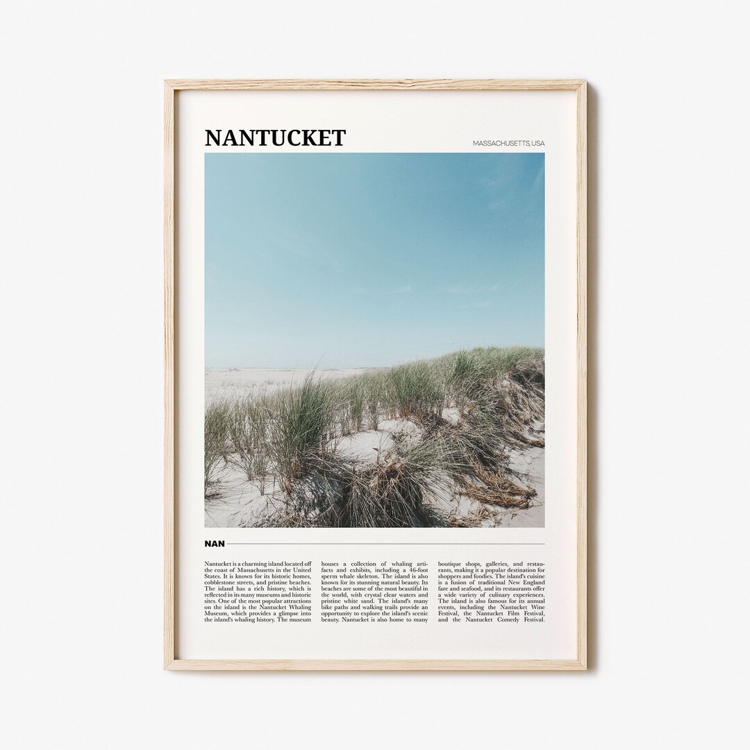 Nantucket Travel Poster Nantucket Wall Art Nantucket Poster - Etsy