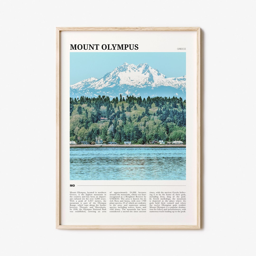 Mount Olympus Travel Poster, Mount Olympus Wall Art, Mount Olympus ...