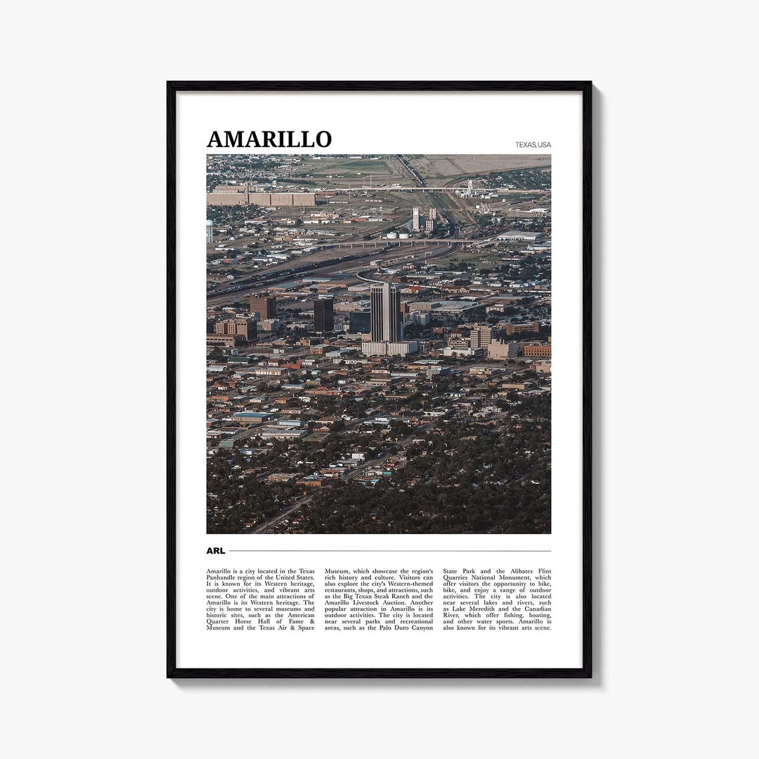 Amarillo Travel Poster, Amarillo Wall Art, Amarillo Poster Print ...