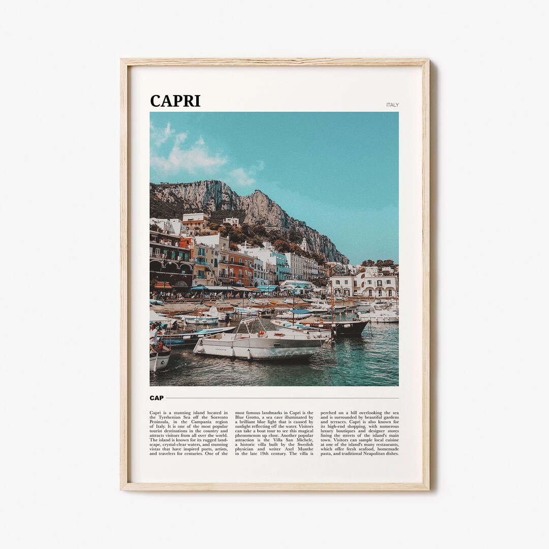 Capri Travel Poster, Capri Wall Art, Capri Poster Print, Capri Photo ...