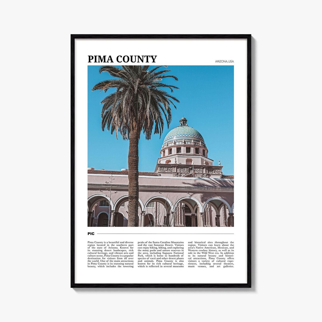 Pima County Arizona Reiseplakat: Archivale Qualitätswandkunst - Etsy.de