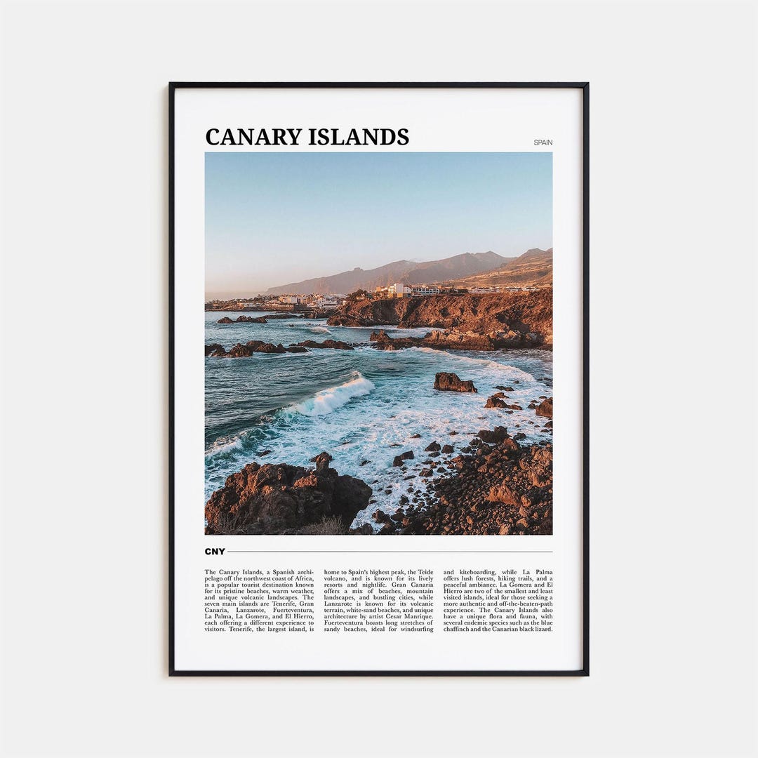 Canary Islands Travel Poster, Canary Islands Wall Art, Canary Islands ...
