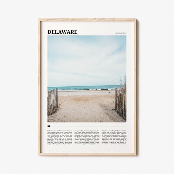Delaware Poster - Etsy