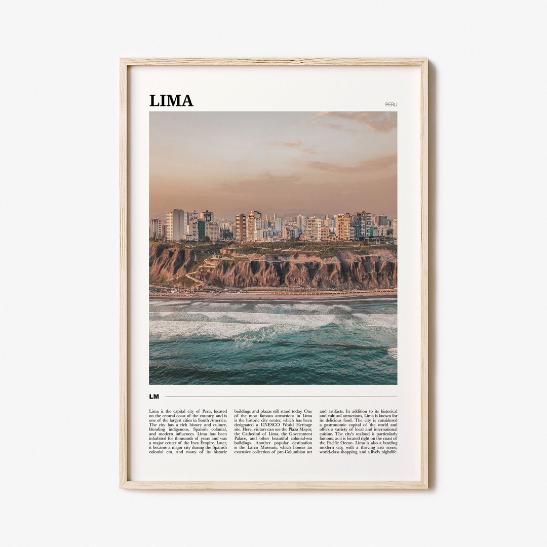 Lima Travel Poster, Lima Wall Art, Lima Poster Print, Lima Photo, Lima Decor, Peru - Etsy