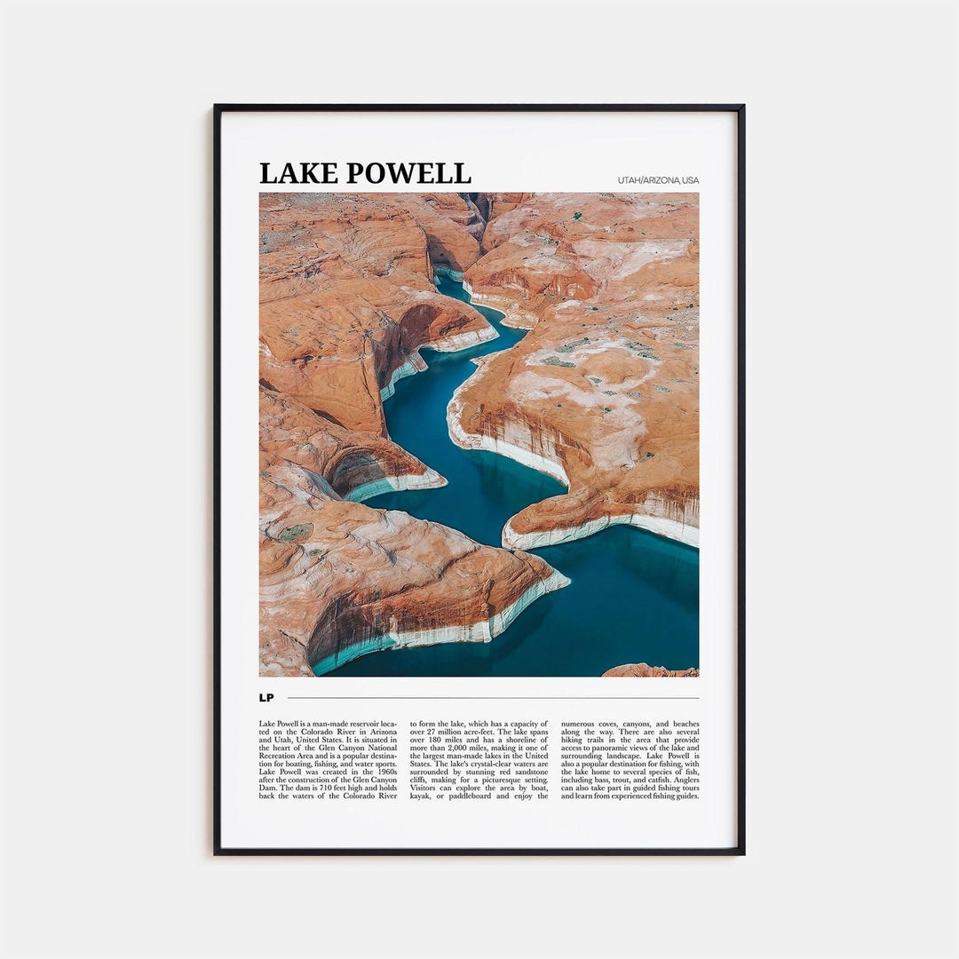 Lake Powell Travel Poster, Lake Powell Wall Art, Lake Powell Poster ...