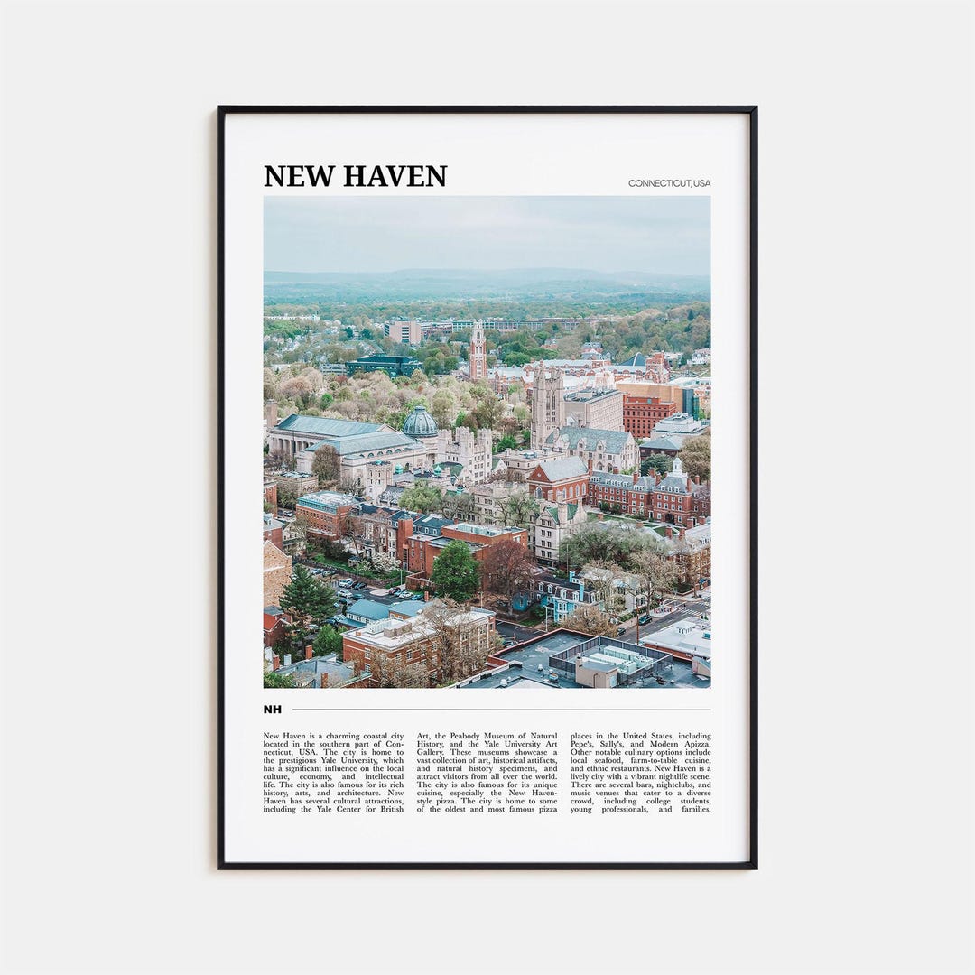 New Haven Travel Poster, New Haven Wall Art, New Haven Poster Print ...