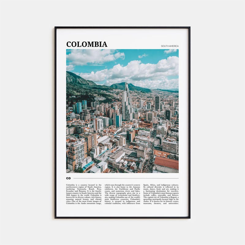 Colombia Poster - Etsy
