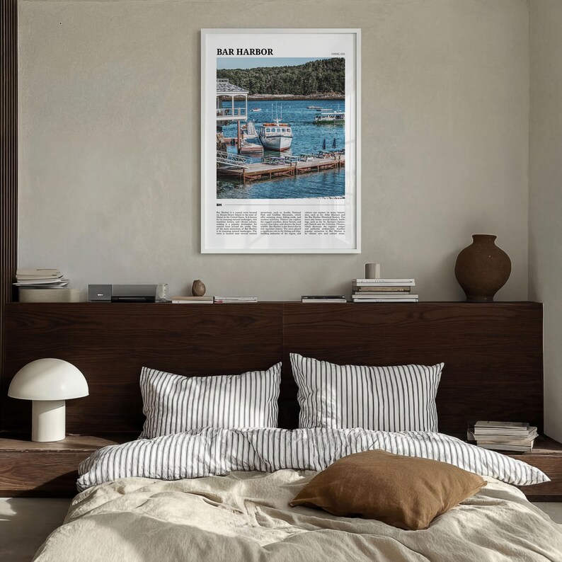 Bar Harbor Travel Poster: Maine Coastal Art Print - Etsy