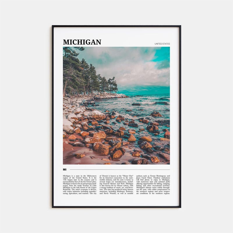Michigan Poster - Etsy