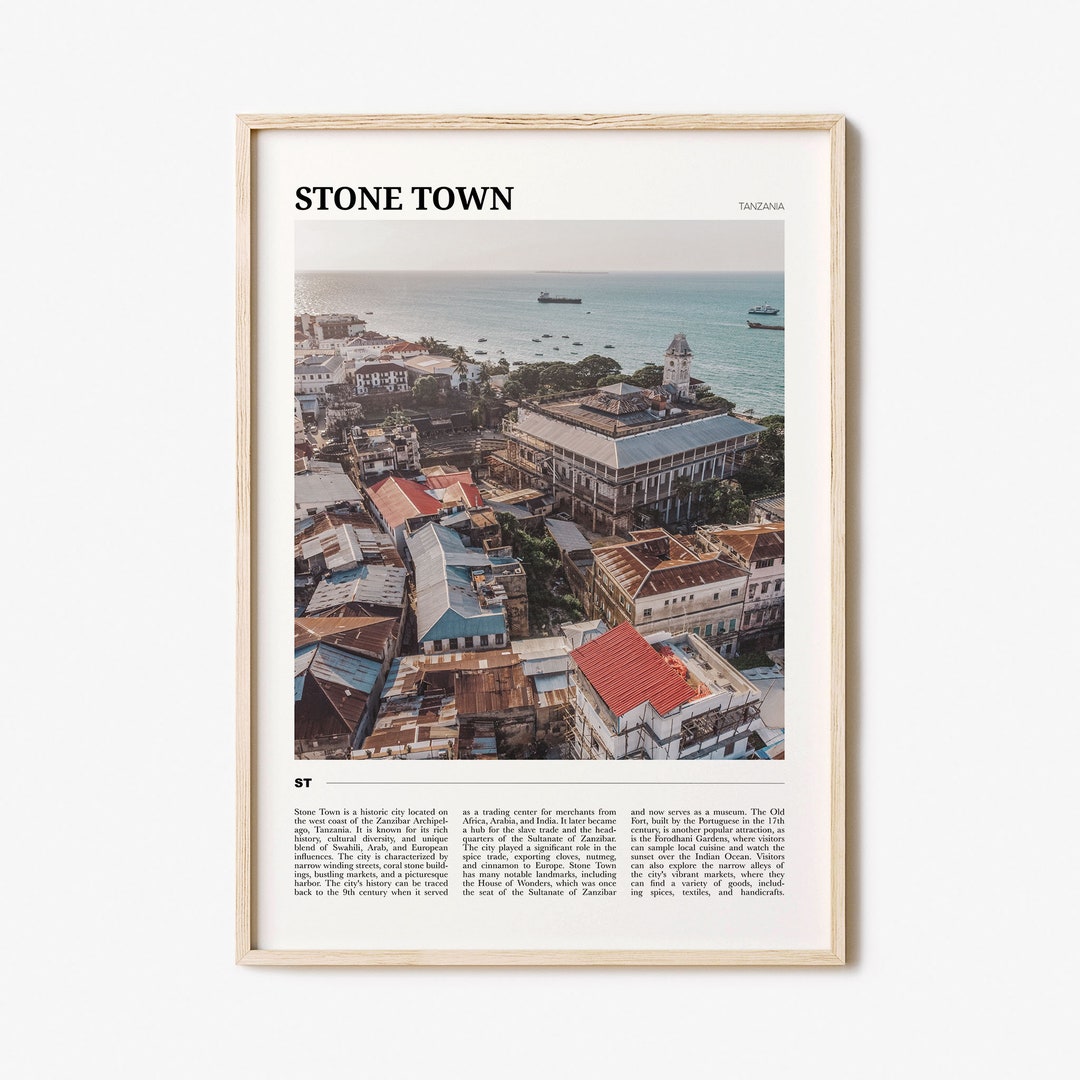 Stone Town Travel Poster Stone Town Wall Art Stone Town - Etsy