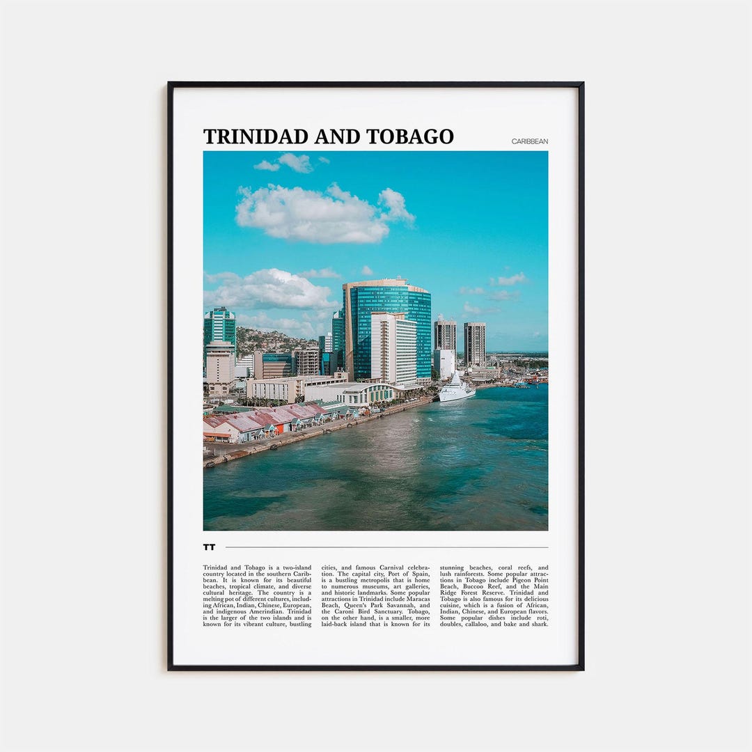 Trinidad and Tobago Travel Poster No 1, Trinidad and Tobago Art ...