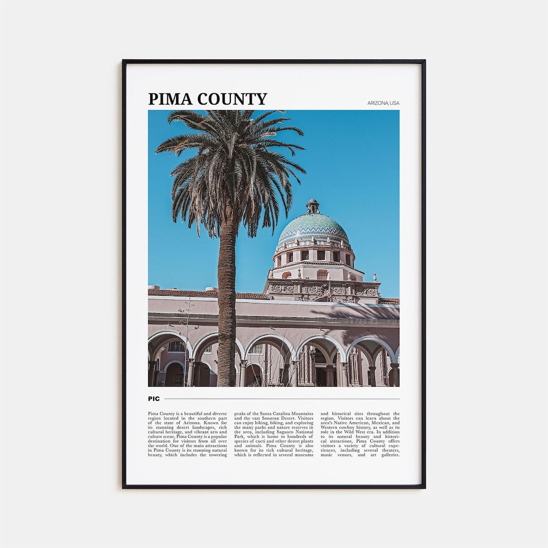 Pima County Travel Poster, Pima County Wall Art, Pima County Poster ...