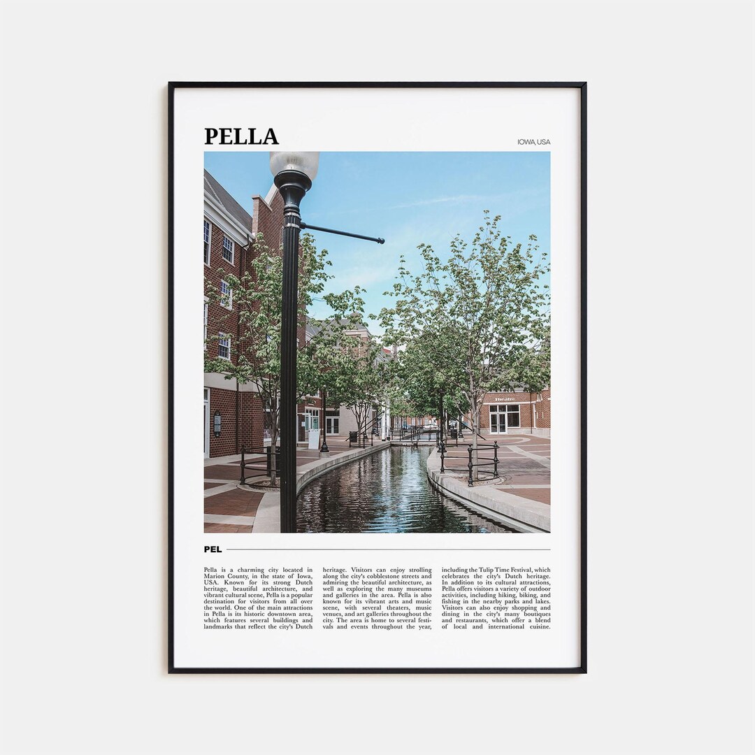 Pella Travel Poster Iowa, Pella Wall Art, Pella Poster Print, Pella ...