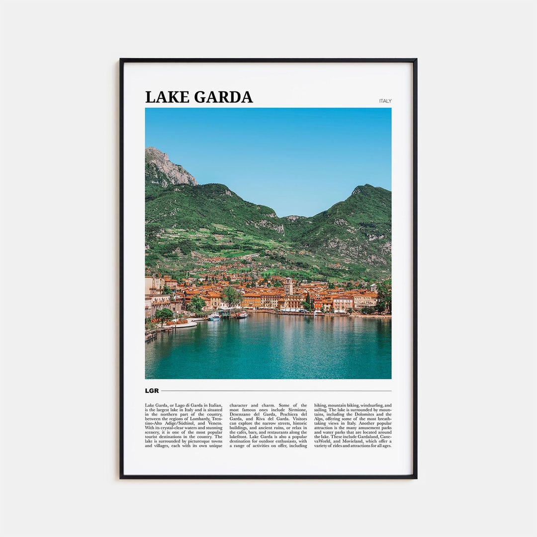 Lake Garda Travel Poster, Lake Garda Wall Art, Lake Garda Poster Print ...
