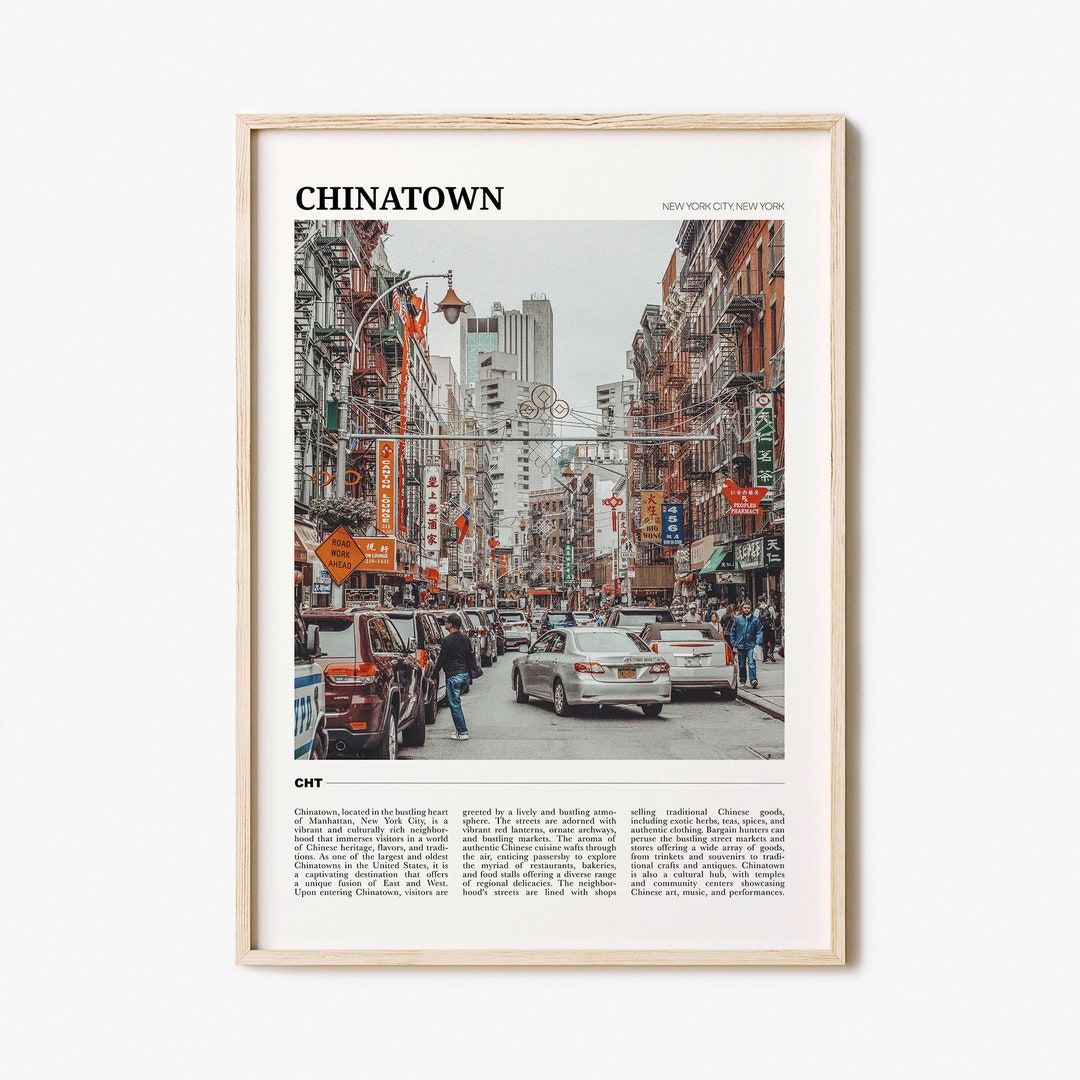 Chinatown Travel Poster New York City, Chinatown Wall Art, Chinatown ...