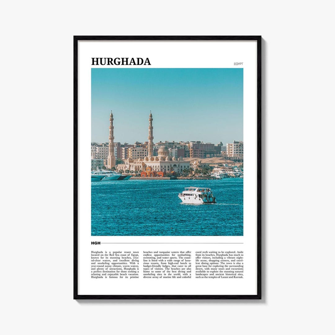 Hurghada Travel Poster, Hurghada Wall Art, Hurghada Poster Print ...