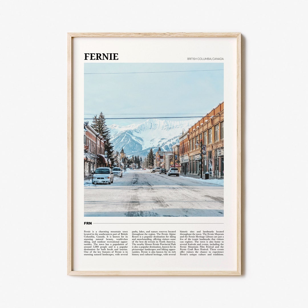 Fernie Travel Poster, Fernie Wall Art, Fernie Poster Print, Fernie ...