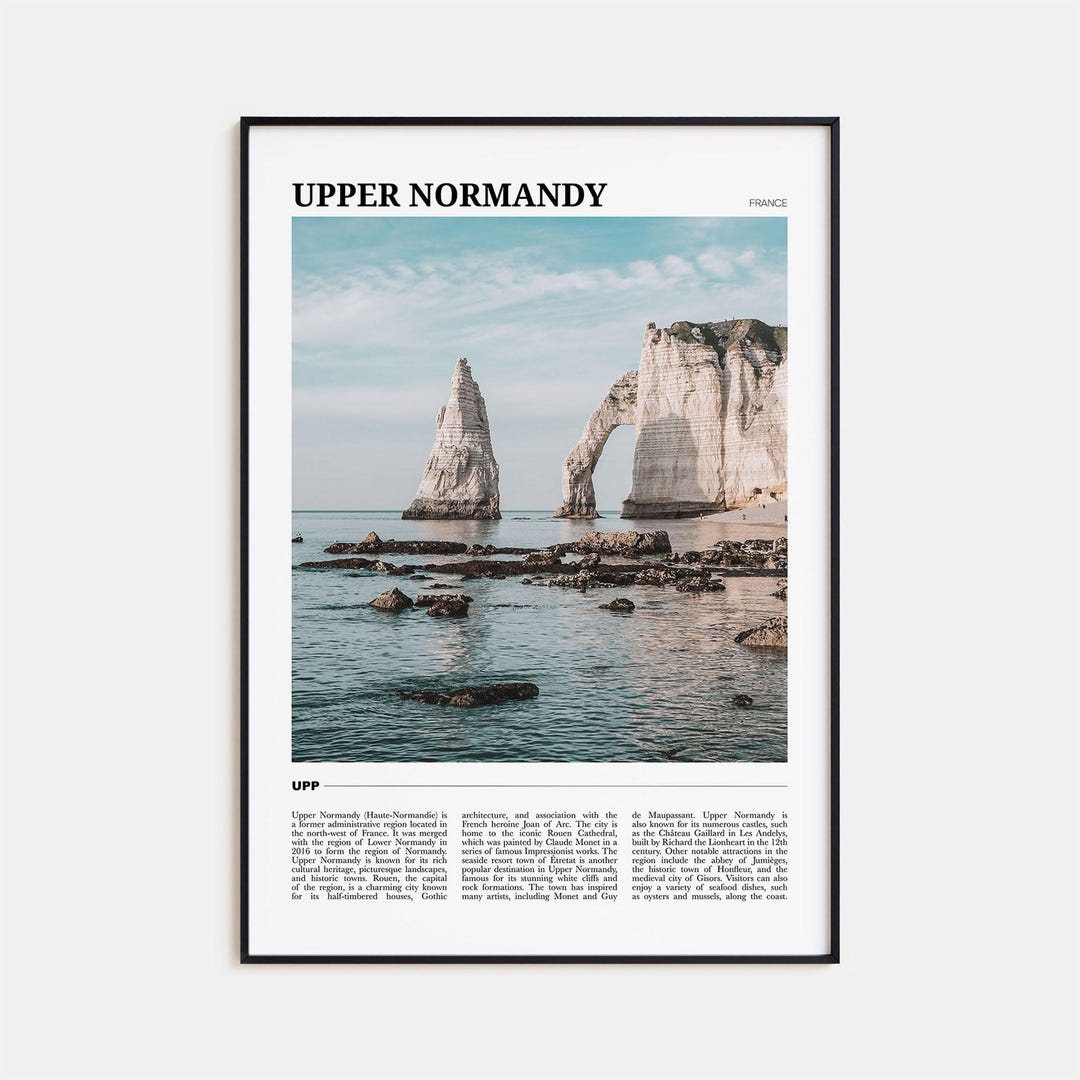 Upper Normandy Travel Poster, Upper Normandy Wall Art, Upper Normandy ...