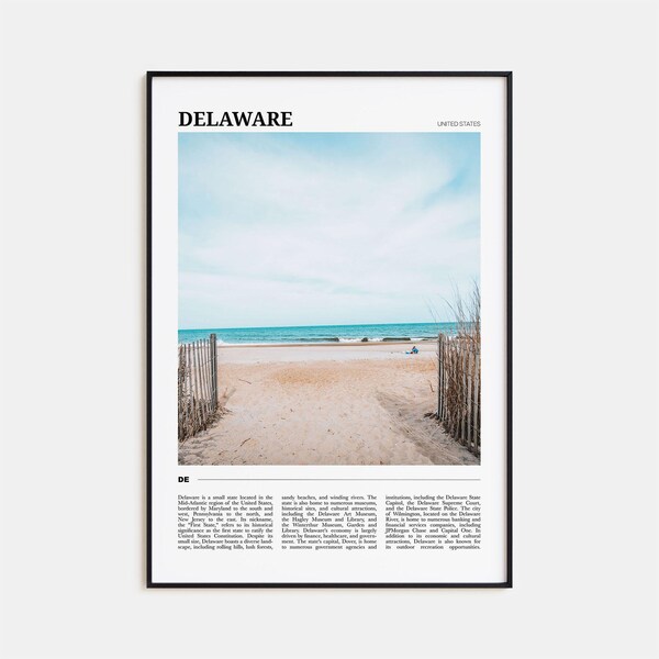 Delaware Poster - Etsy