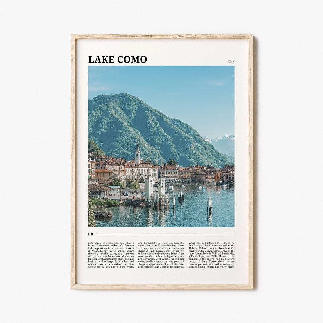 Lake Como Travel Poster No 2, Lake Como Wall Art, Lake Como Poster ...