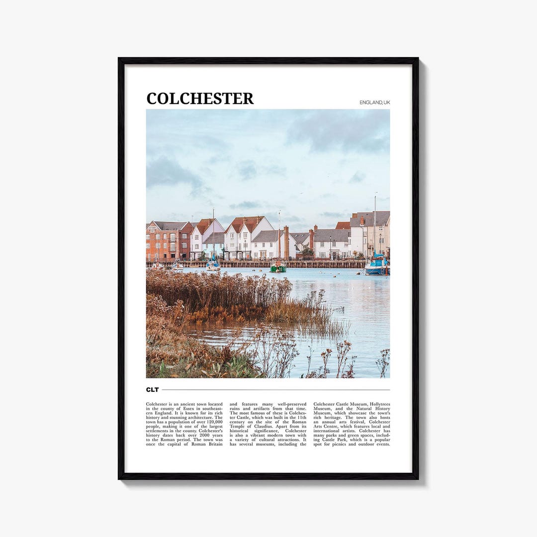 Colchester Travel Poster, Colchester Wall Art, Colchester Poster Print ...