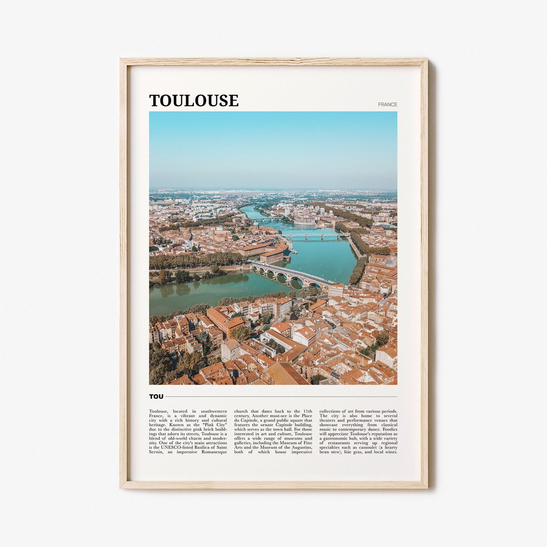 Toulouse Travel Poster, Toulouse Wall Art, Toulouse Poster Print ...