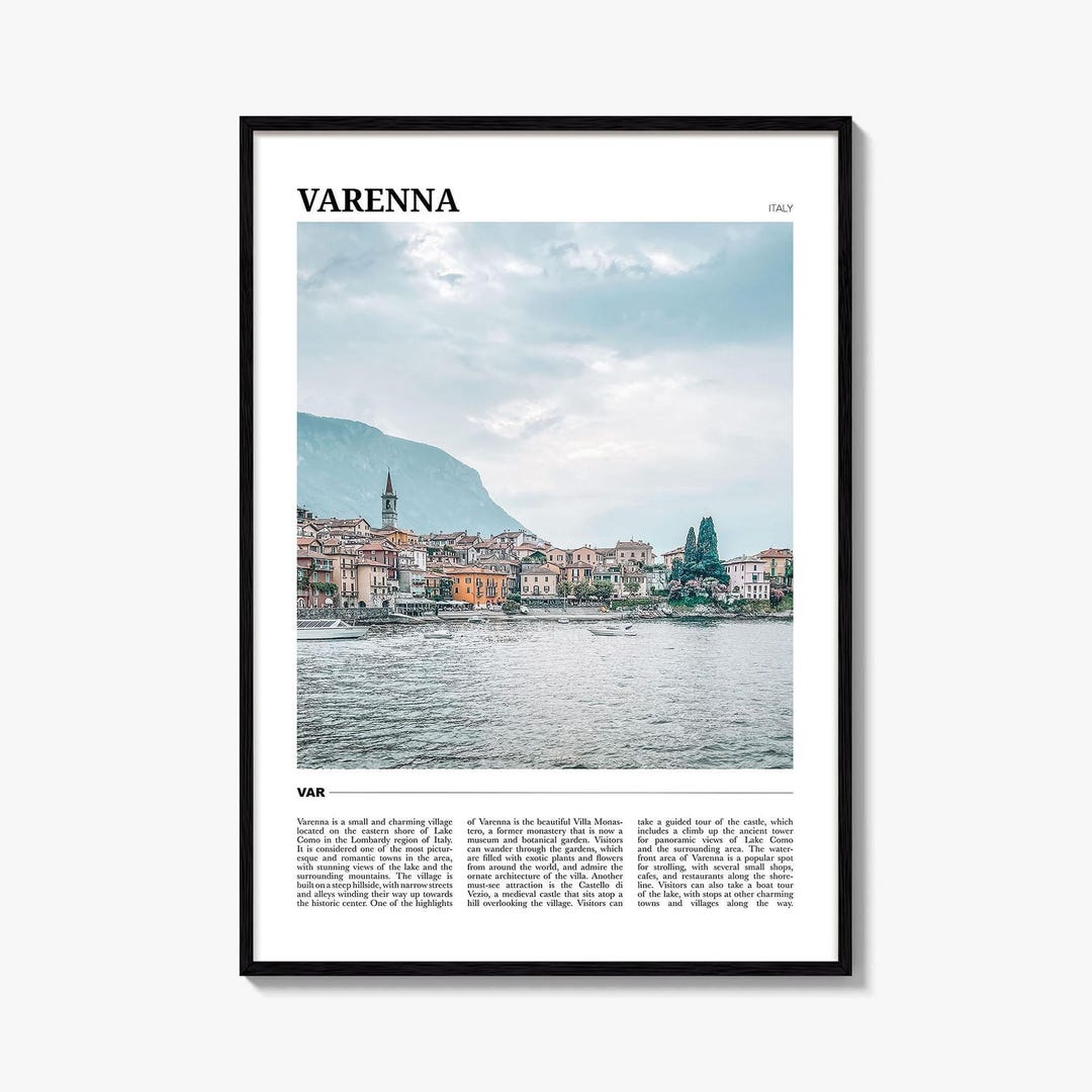 Varenna Travel Poster, Varenna Wall Art, Varenna Poster Print, Varenna ...