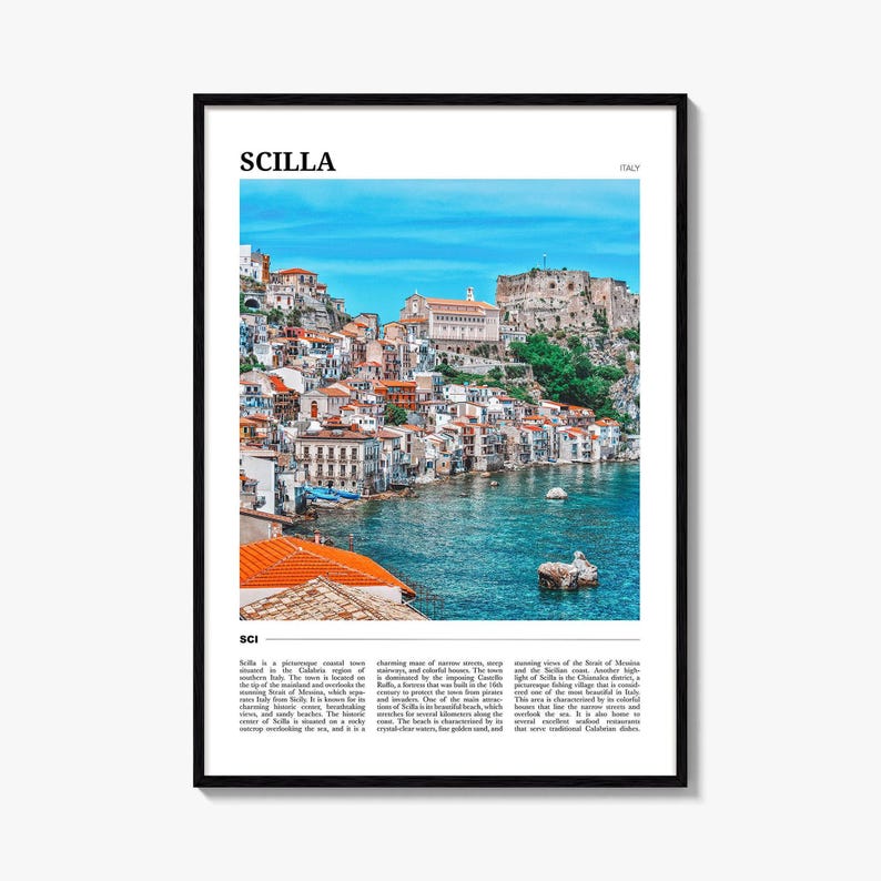 Scilla Poster Print, Calabria Photo, Italy Wall Art, Tyrrhenian Sea ...