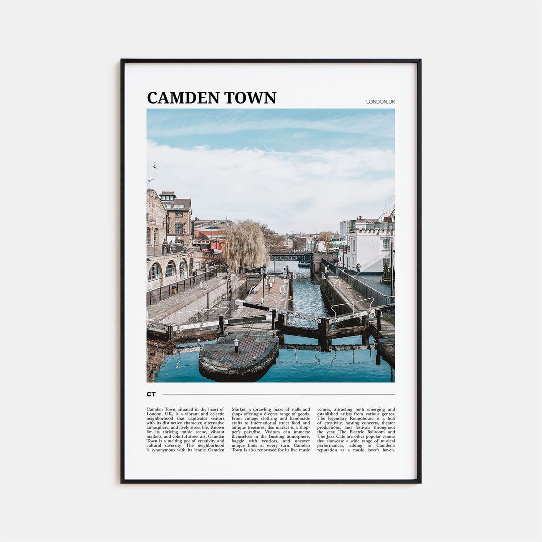Camden Town Travel Poster, Camden Town Wall Art, Camden Town Poster ...