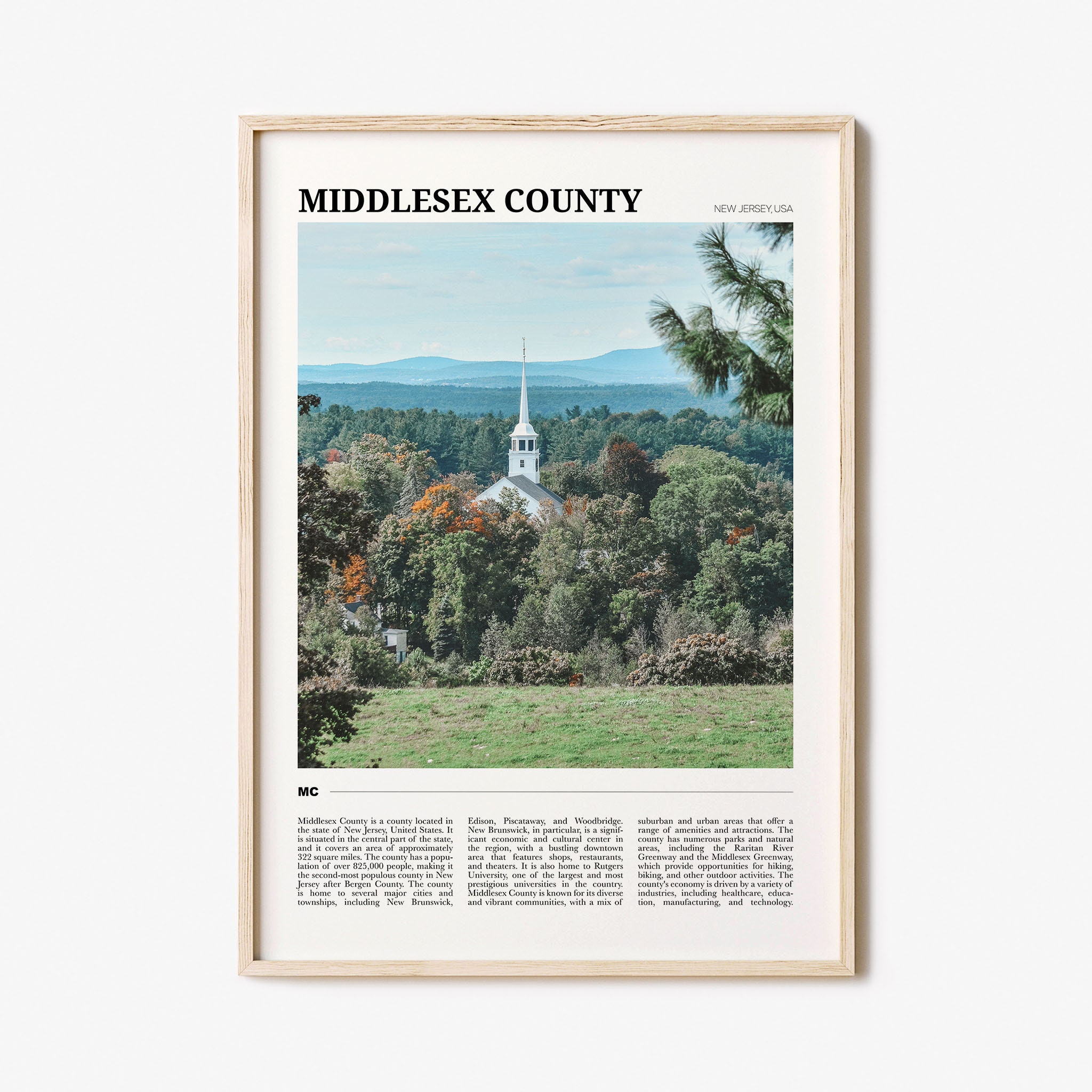 Middlesex County Reise Poster Middlesex County Wandkunst - Etsy.de