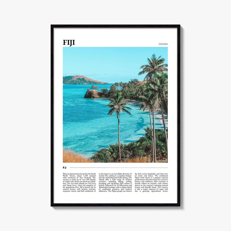 Fiji Poster Print, Viti Levu Photo, Savusavu Wall Art, Lau Islands ...