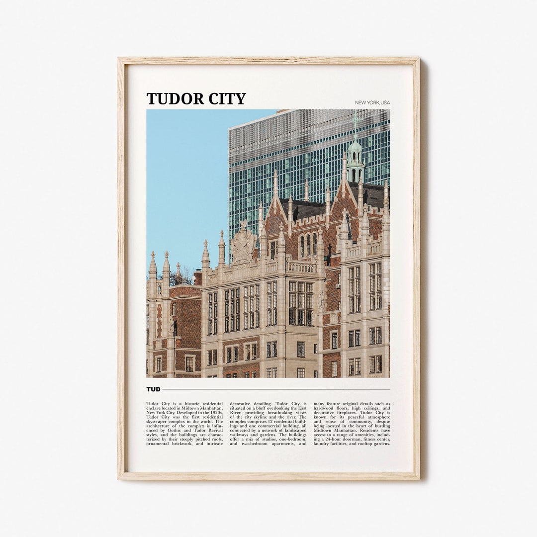 Tudor City Travel Poster, Tudor City Wall Art, Tudor City Poster Print ...