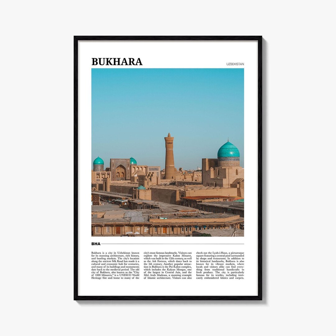 Bukhara Uzbekistan Travel Poster: Vibrant Wall Art Print - Etsy