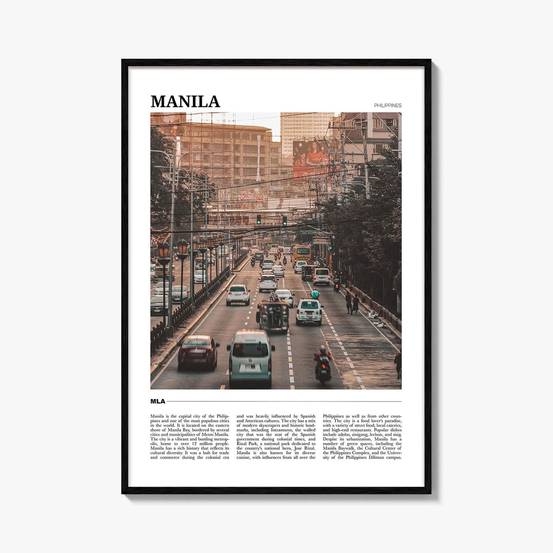 Manila Travel Poster, Manila Wall Art, Manila Poster Print, Manila ...