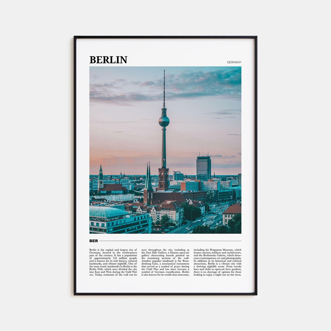 Berlin Travel Poster, Berlin Wall Art, Berlin Poster Print, Berlin ...