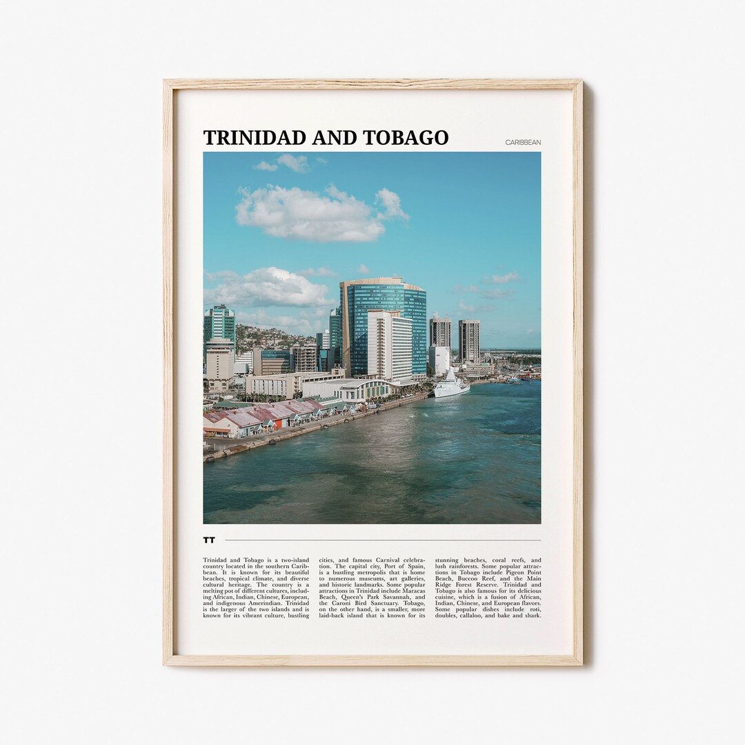Trinidad and Tobago Travel Poster No 1 Trinidad and Tobago - Etsy
