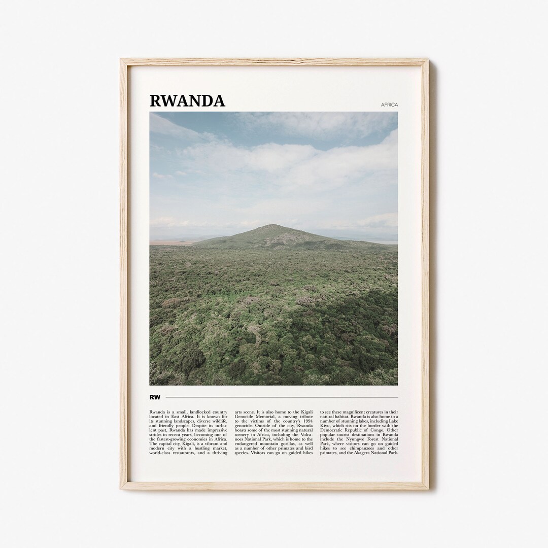Rwanda Travel Poster Rwanda Wall Art Rwanda Poster Print - Etsy