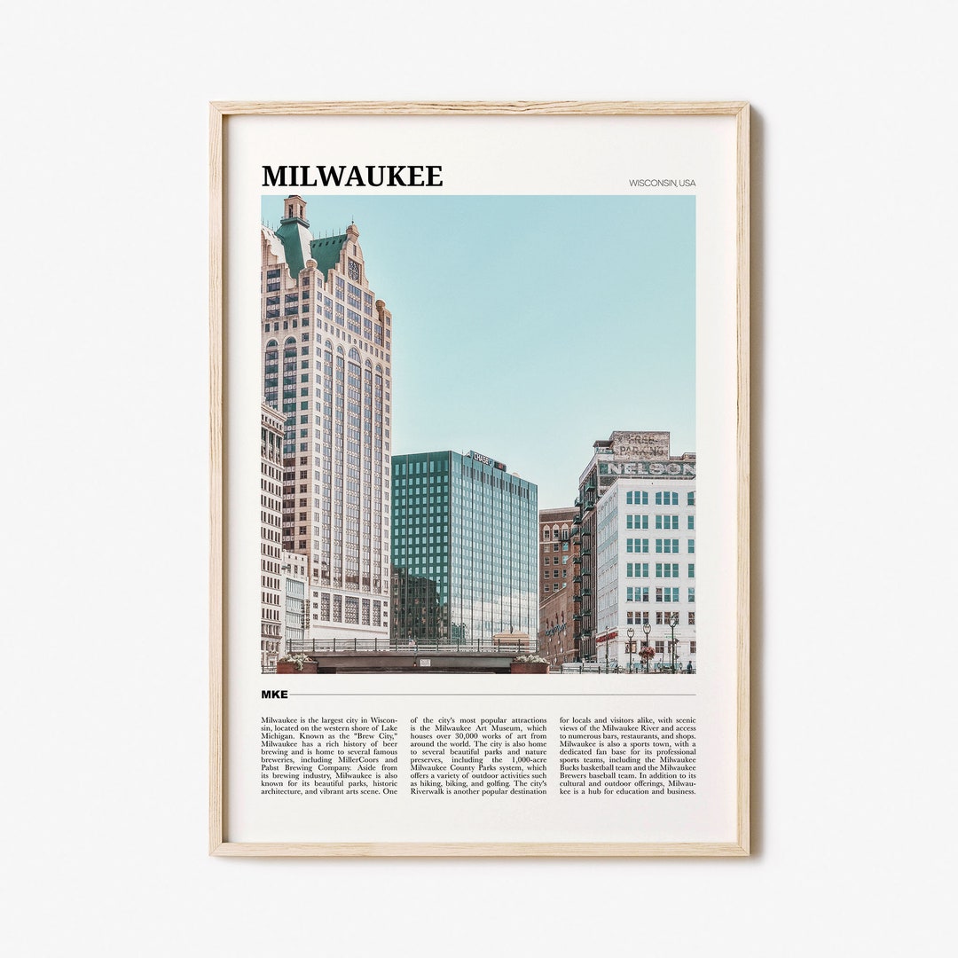 Milwaukee Travel Poster, Milwaukee Wall Art, Milwaukee Poster Print ...