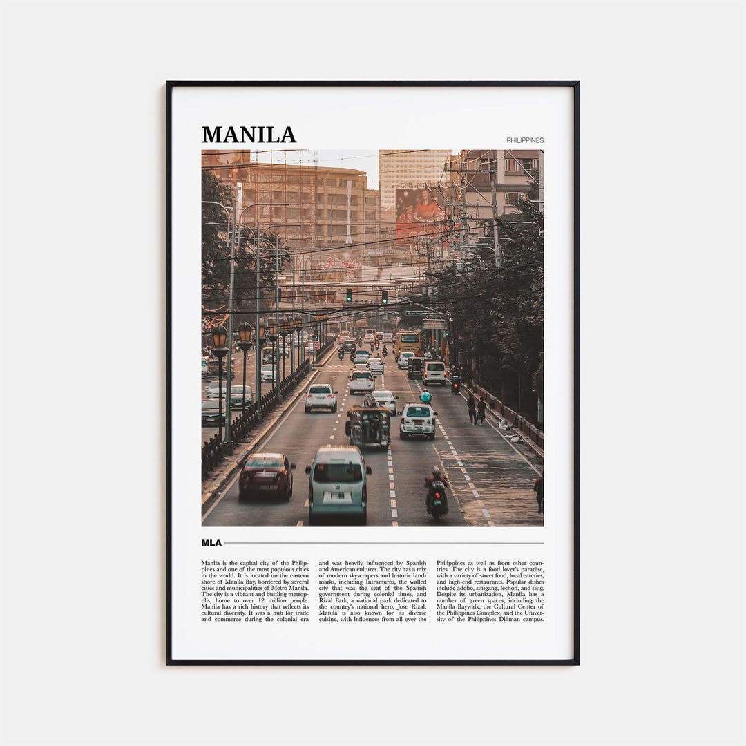 Manila Travel Poster, Manila Wall Art, Manila Poster Print, Manila ...