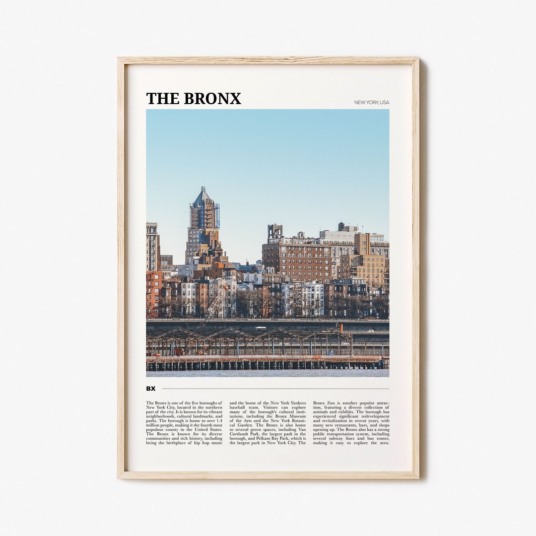 The Bronx Travel Poster No 1, the Bronx Wall Art, the Bronx Poster ...