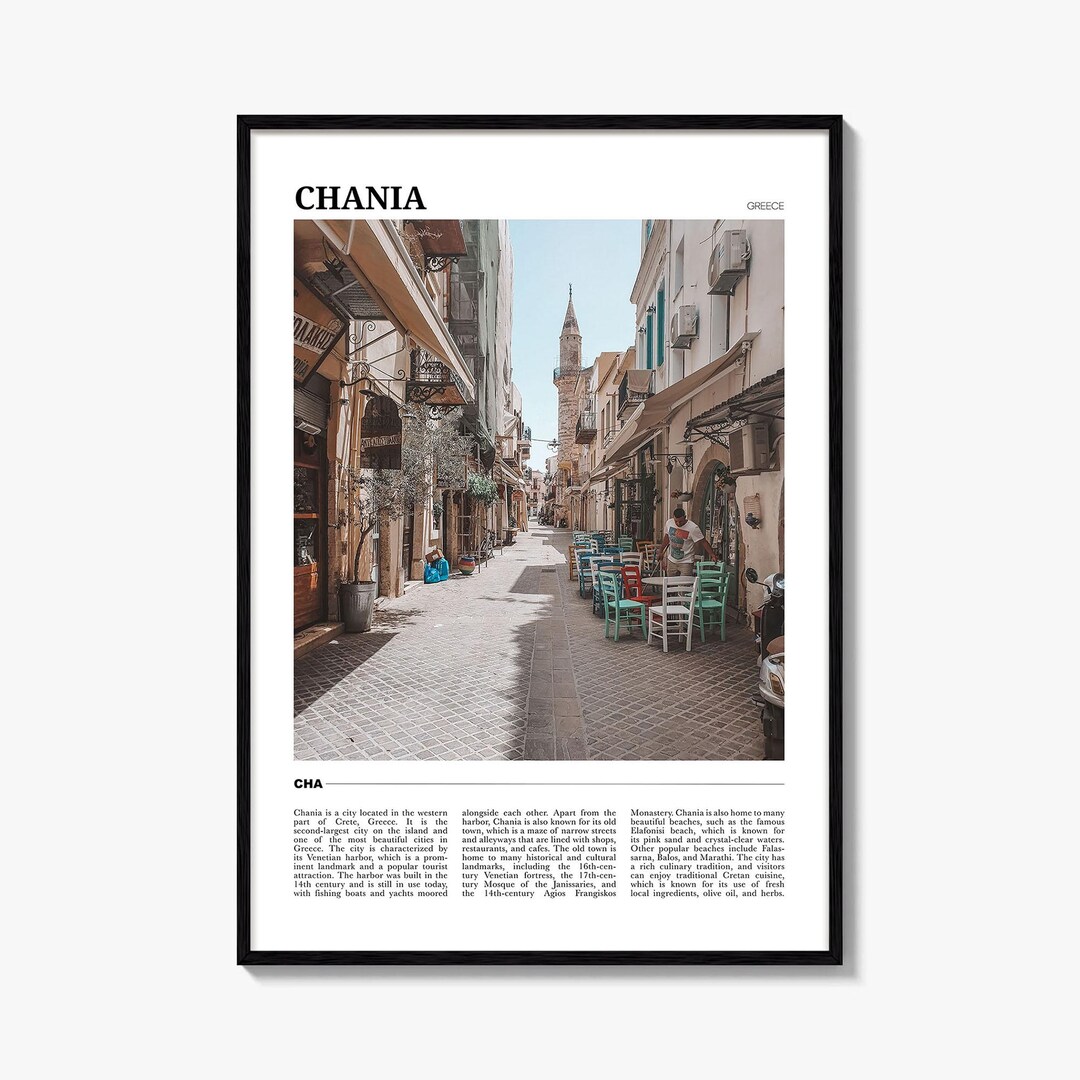 Chania Travel Poster, Chania Wall Art, Chania Poster Print, Chania ...