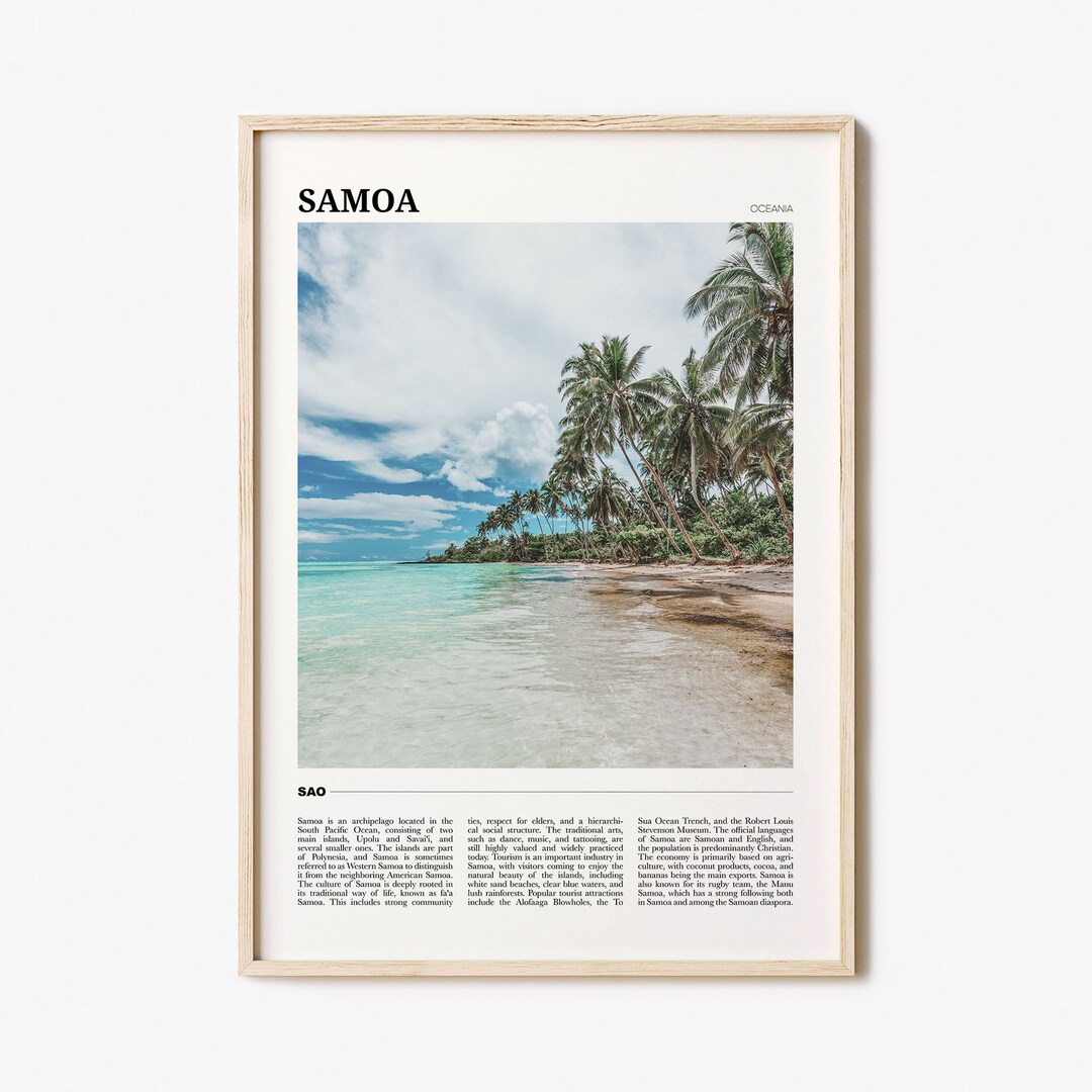 Samoa Travel Poster, Samoa Wall Art, Samoa Poster Print, Samoa Photo ...